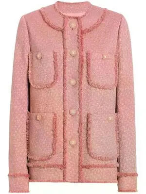 Dolce & Gabbana Dna Single-breasted Tweed Jacket - Pink