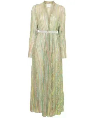 FORTE_FORTE Lurex Midi Dress - Green