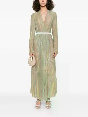 FORTE_FORTE Lurex Midi Dress - Green