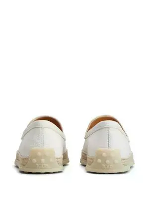 TOD'S Leather Loafers - White