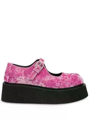 Moschino Velvet Loafers - Pink