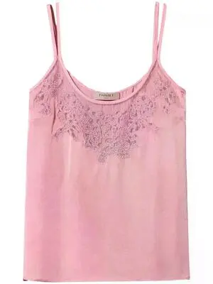 TWINSET Embroidered-detailing Satin Top