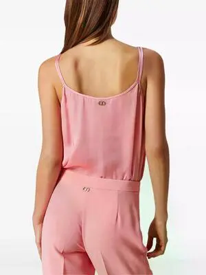 TWINSET Embroidered-detailing Satin Top