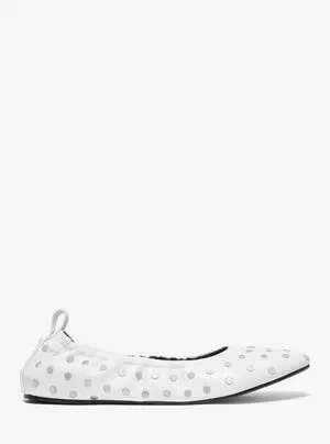 Michael Kors Amy Studded Leather Ballet Flat