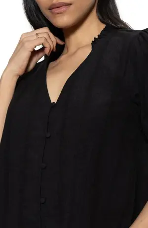 Sanctuary Cotton Button-up Top