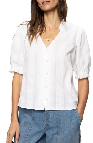 Sanctuary Cotton Button-up Top