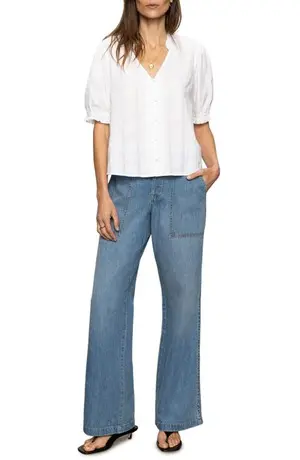 Sanctuary Cotton Button-up Top
