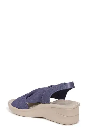 BZEES Serenade Slingback Wedge Sandal - Blue