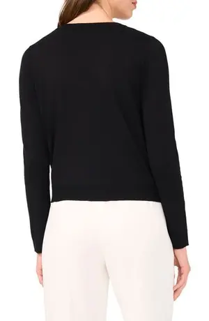 Halogen V-neck Cardigan - Rich Black