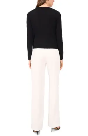 Halogen V-neck Cardigan - Rich Black
