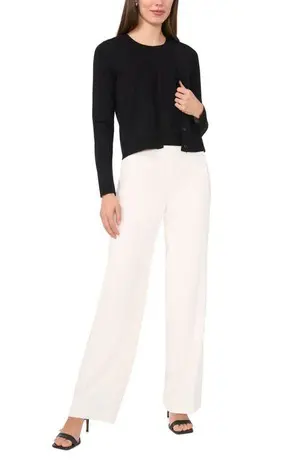 Halogen V-neck Cardigan - Rich Black