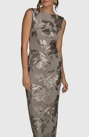 Donna Karan New York Sequin Floral Gown