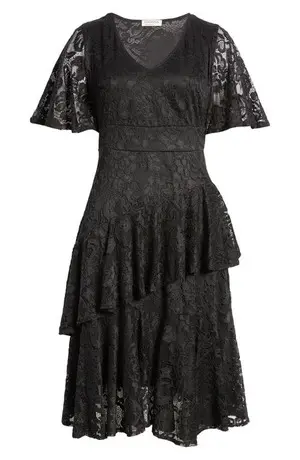 KIYONNA Lace Affair Cocktail Dress - Onyx
