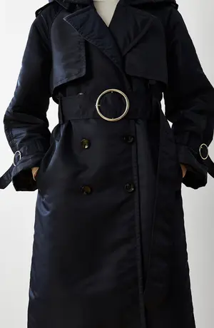 Caalo Down Filled Satin Trench