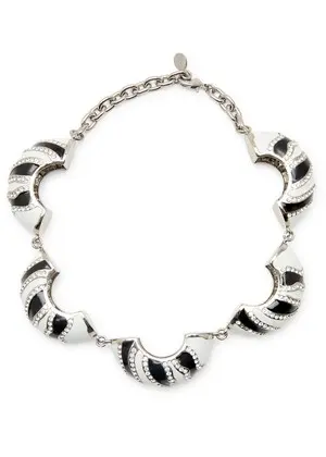Jacquemus Le Collier Zebra Enamelled Necklace