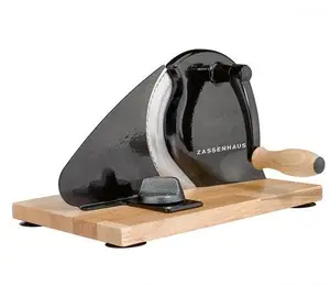 ZASSENHAUS Manual Bread Slicer, Hand Crank Home Bread Slicer - Black