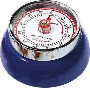 ZASSENHAUS Magnetic Retro 60 Minute Kitchen Timer - Navy Blue