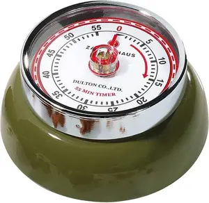 ZASSENHAUS Magnetic Retro 60 Minute Kitchen Timer Olive