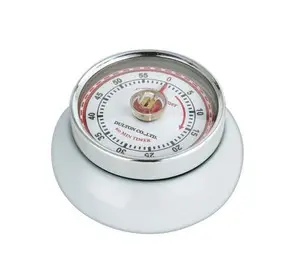 ZASSENHAUS Magnetic Retro 60 Minute Kitchen Timer - White