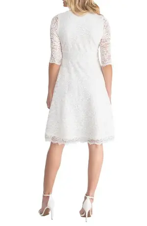 KIYONNA Bella Lace A-line Dress - Ivory