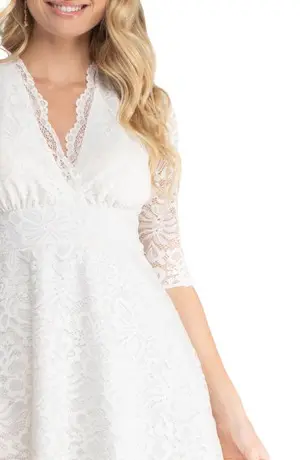 KIYONNA Bella Lace A-line Dress - Ivory
