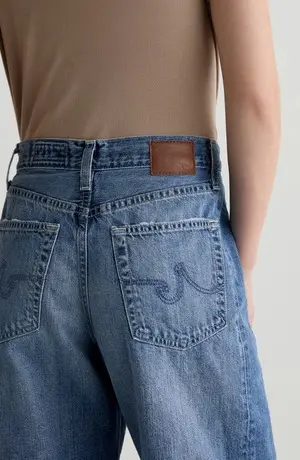 Ag Hattie High-rise Barrel Leg Jeans - Yellowstone