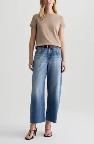 Ag Hattie High-rise Barrel Leg Jeans - Yellowstone