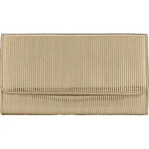 Gigi New York Bianca Embossed Stripe Leather Clutch - Gold