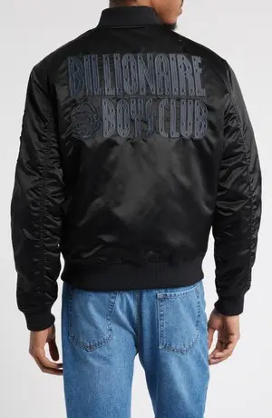 BILLIONAIRE BOYS CLUB Mercury Satin Bomber Jacket