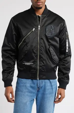 BILLIONAIRE BOYS CLUB Mercury Satin Bomber Jacket