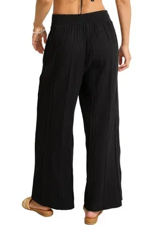 Tommy Bahama Mykonos Textured Cover-up Sarong Pants - Black