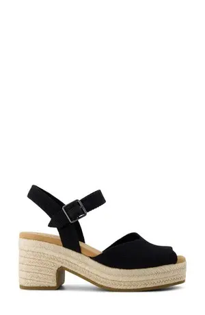 Toms Isla Peep Toe Sandal - Black