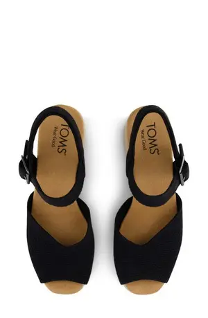 Toms Isla Peep Toe Sandal - Black