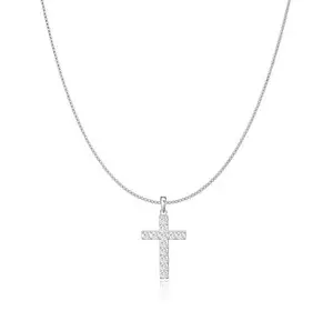 DONATELLO GIAN Sterling Crystal Cross Necklace