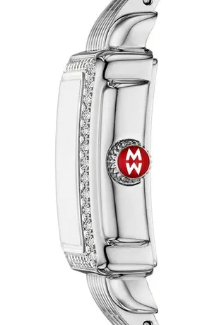 Michele Mini Deco Madison Two-tone Diamond Bracelet Watch - Silver