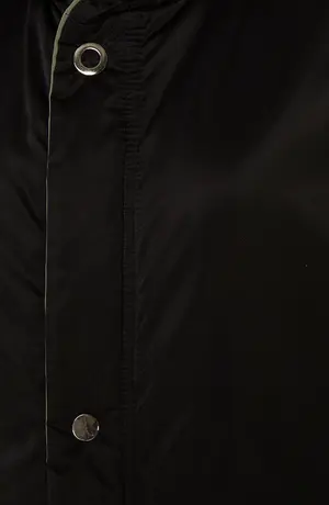 Caalo Reversible Satin Down Coat - Black / Olive