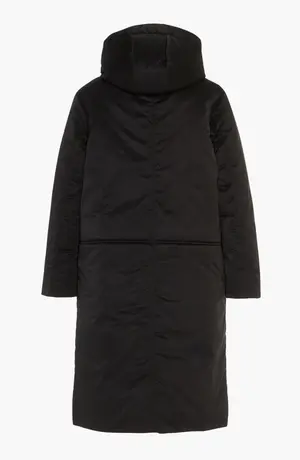 Caalo Reversible Satin Down Coat - Black / Olive