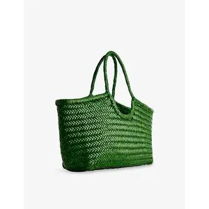 Dragon Diffusion Nantucket Leather Tote - Parrot Green