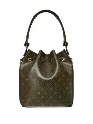 Tory Burch Small T Monogram Bucket Bag - Brown
