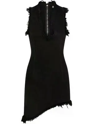 FERRAGAMO Frayed-brim Mini Dress