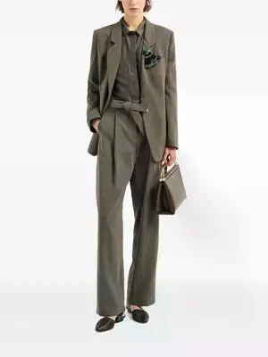 Giorgio Armani Pleated Belted Trousers