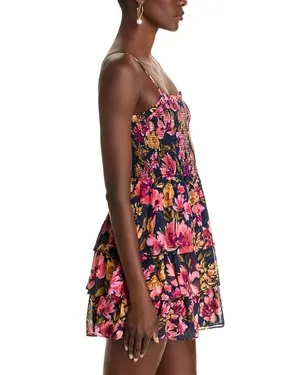 Aqua Floral Skirt Dress