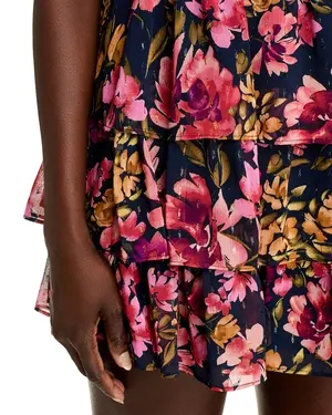 Aqua Floral Skirt Dress
