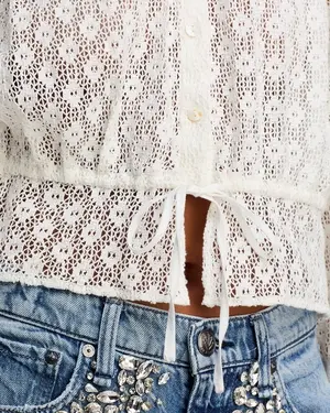 Aqua Lace Blouse