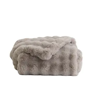 Cozy Earth Bubble Cuddle Throw Blanket - Light Grey
