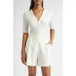 Derek Lam 10 Crosby Adrian Rib Top Off White