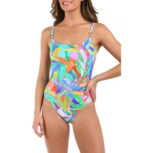 La Blanca Tropi-flage One-piece Swimsuit - Multi