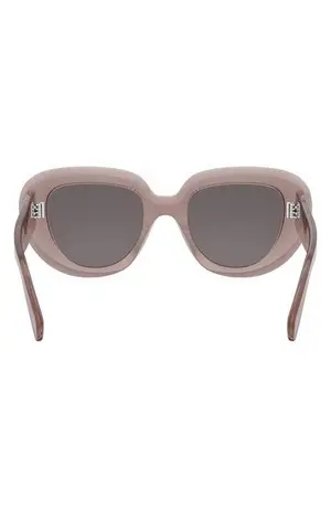Celine Bold 3 Dots 51mm Butterfly Sunglasses - Pink / Other / Smoke