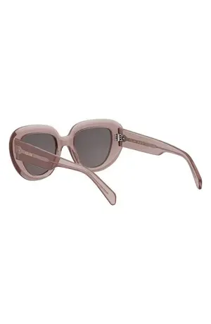 Celine Bold 3 Dots 51mm Butterfly Sunglasses - Pink / Other / Smoke