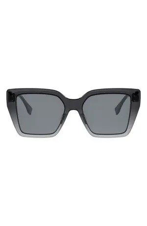 Fendi Ff Diamonds 54mm Square Sunglasses - Grey/other/smoke